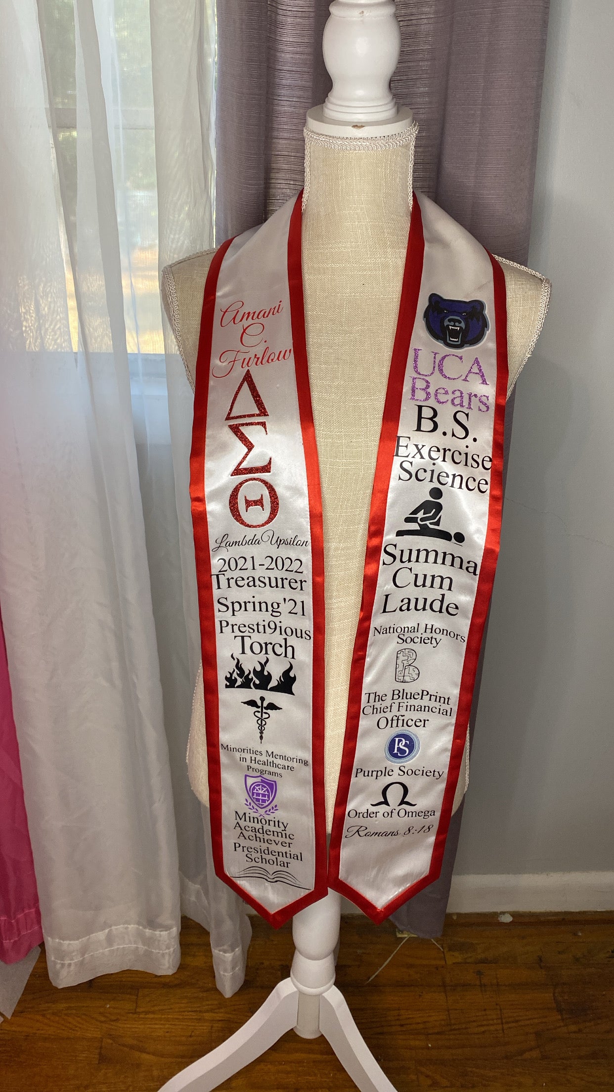 One Color Customized Graduation Stole – Swipe Greek Boutique