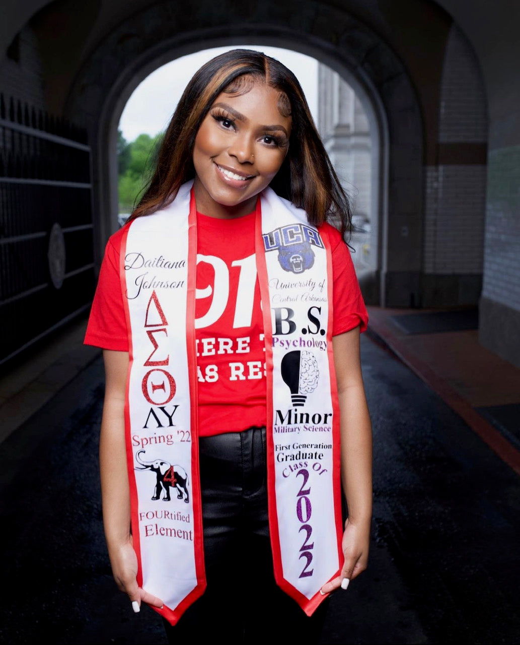 One Color Customized Graduation Stole – Swipe Greek Boutique